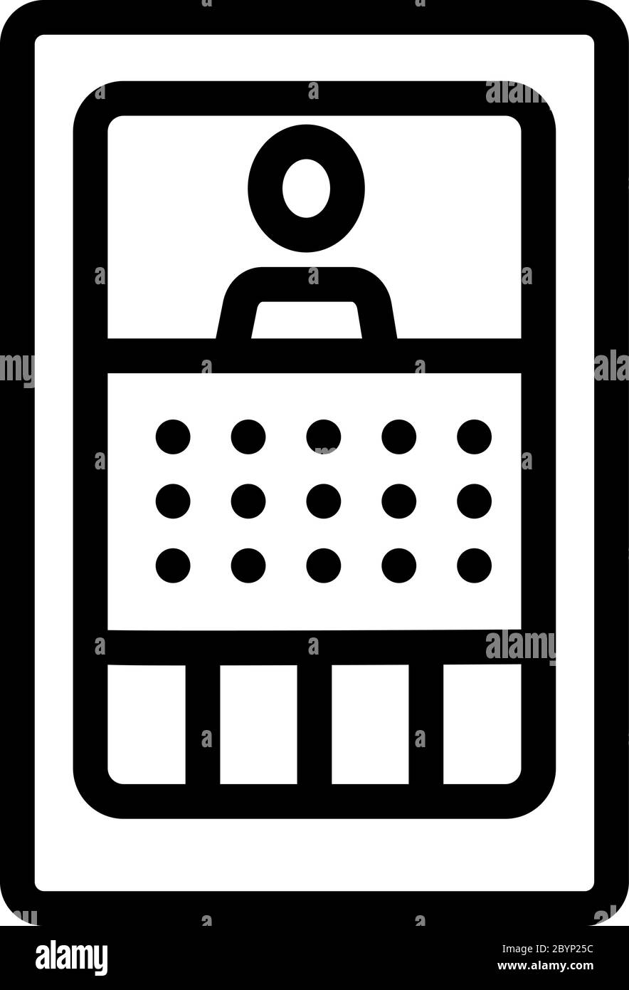 intercom with display icon vector outline illustration Stock Vector ...