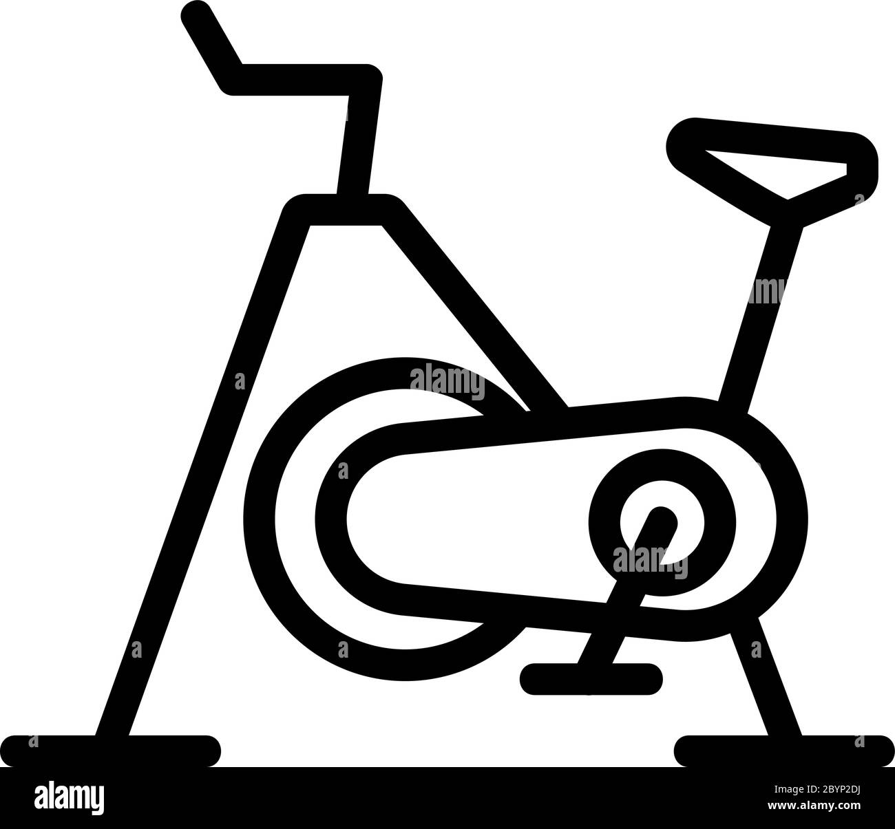 exercise bike training machine icon vector outline illustration Stock ...