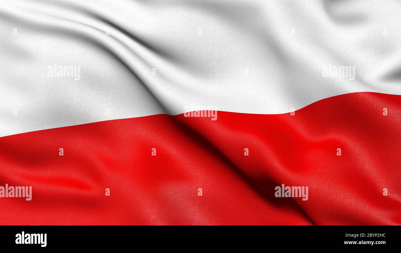 Flag of Thuringia waving in the wind. 3D illustration Stock Photo - Alamy
