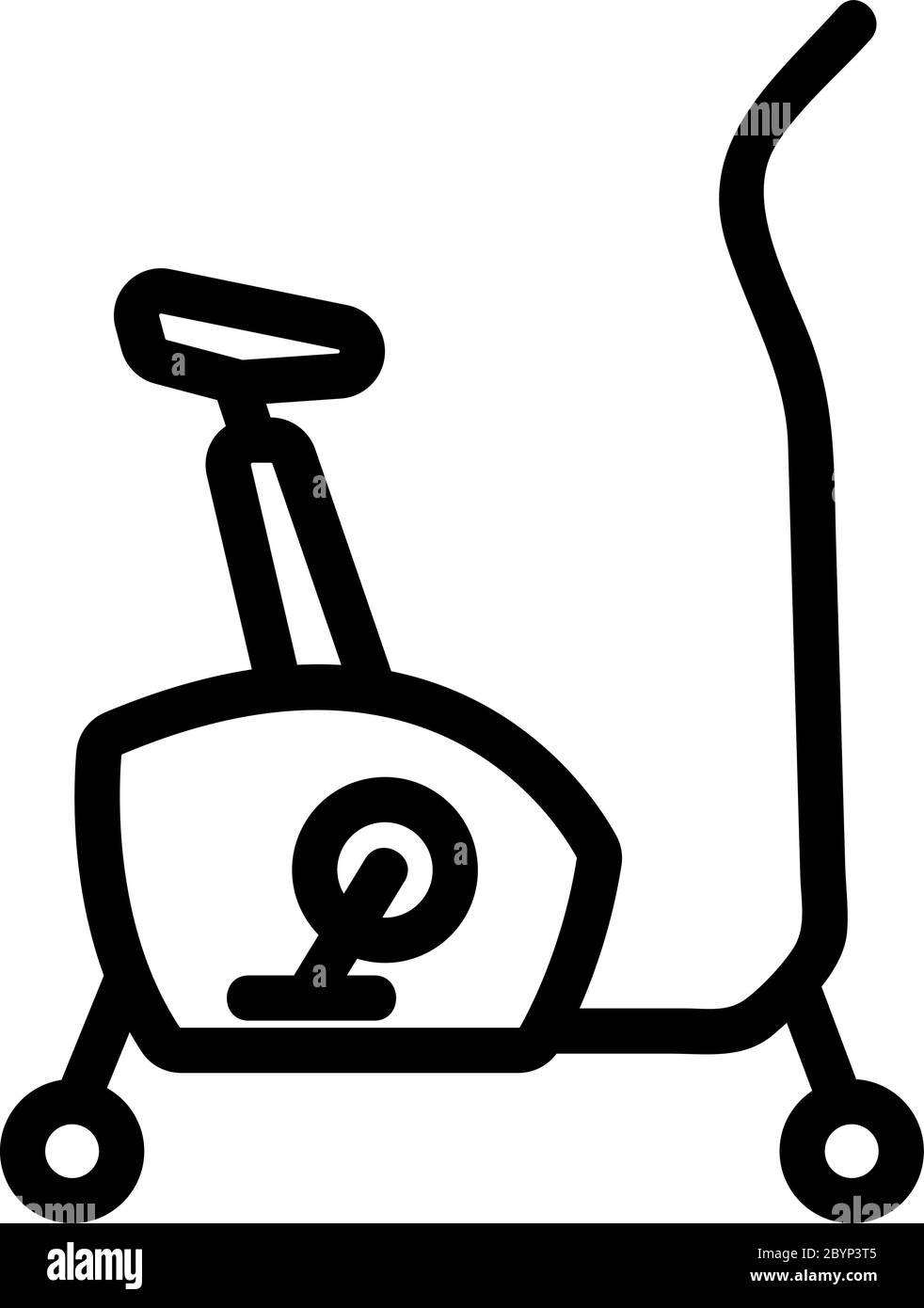 exercise bike cardio sportive device icon vector outline illustration ...