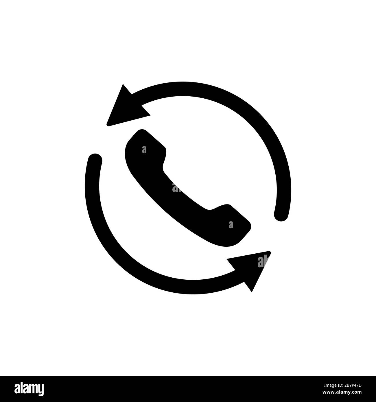 Call icon surrounded with arrow on an isolated white background. EPS 10 ...