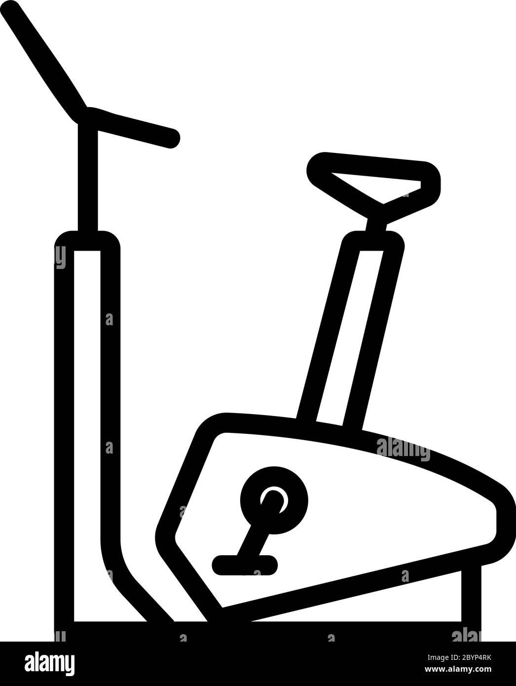 exercise bike fit sportive equipment icon vector outline illustration ...
