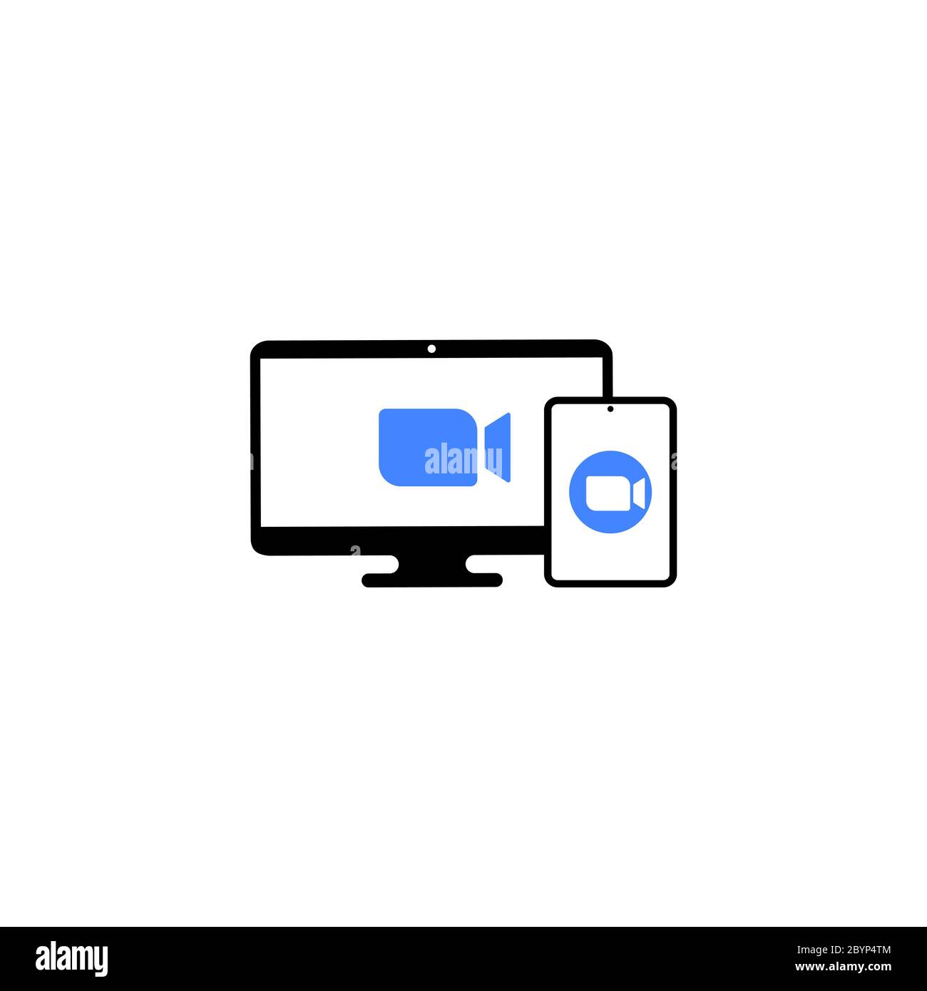 Video calls work Stock Vector Images - Alamy