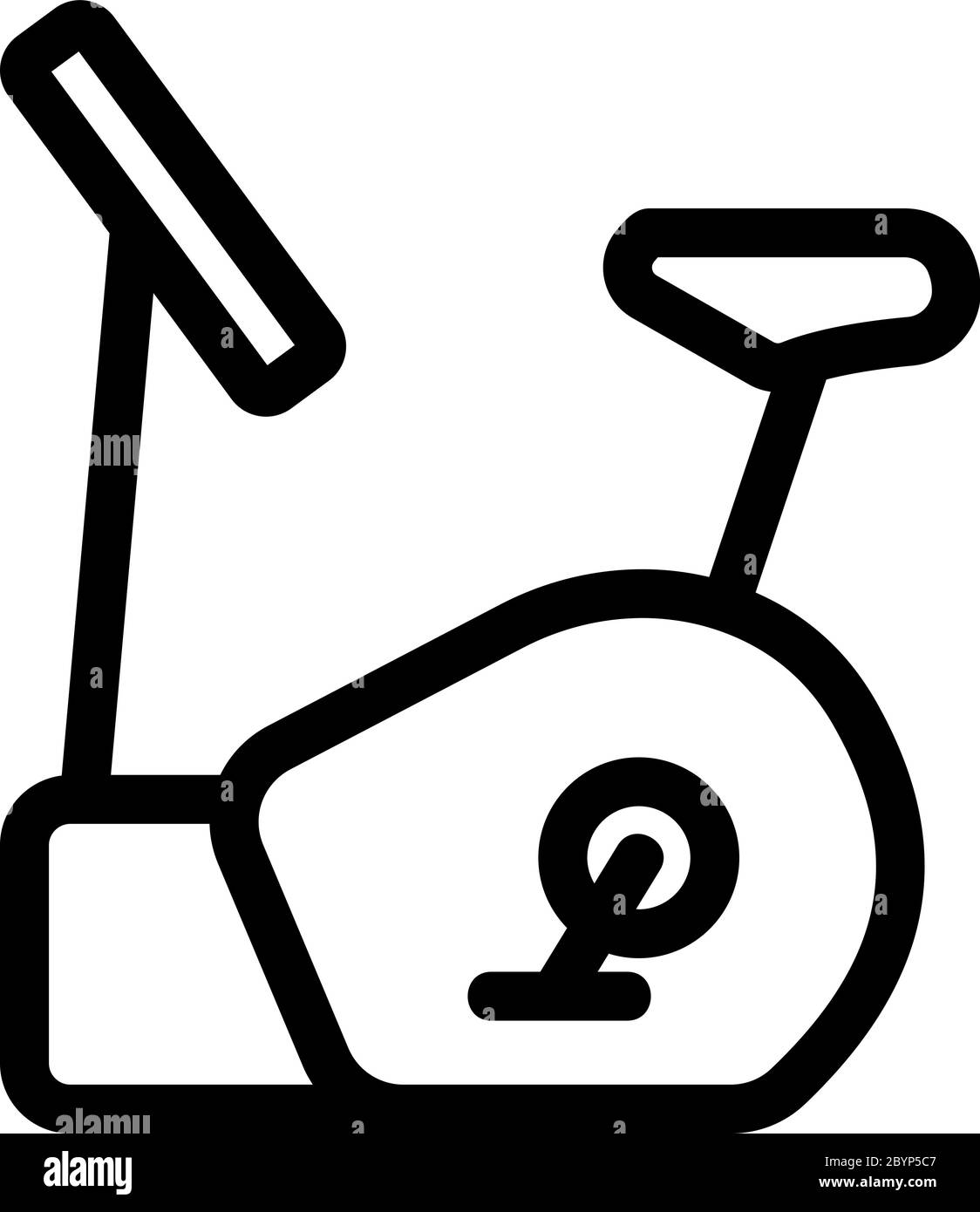 exercise bike sport equipment icon vector outline illustration Stock ...