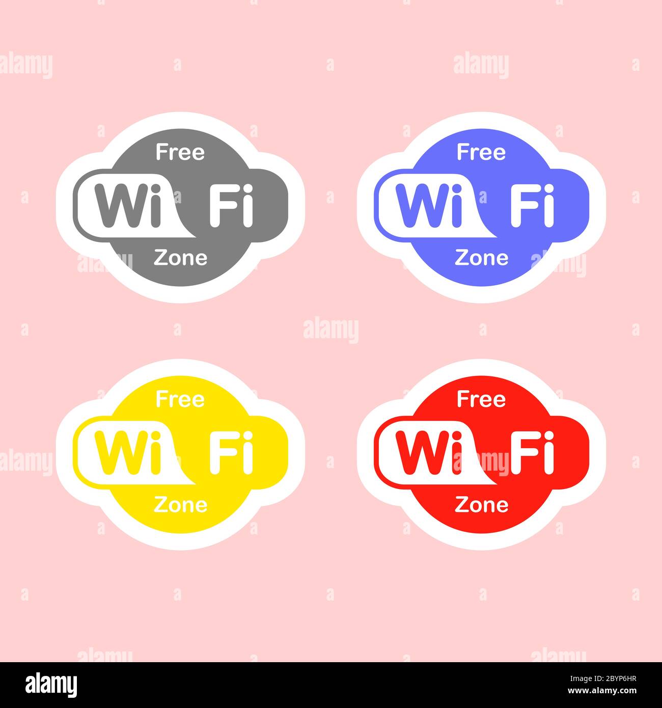 Wi fi zone icon on isolated background. EPS 10 vector Stock Vector ...