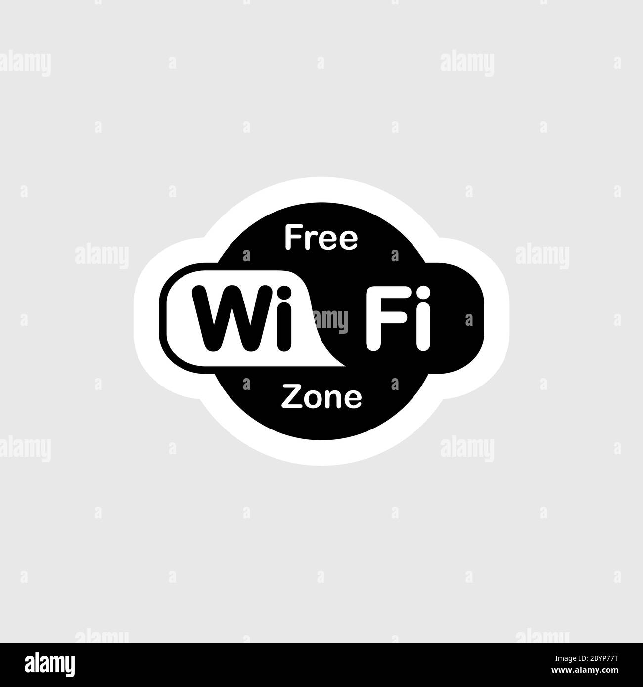 Wi fi free zone icon on isolated background. EPS 10 vector Stock Vector ...