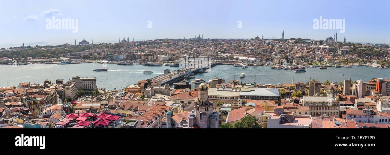 Istanbul panoramic view from Galata tower. Turkey Stock Photo - Alamy