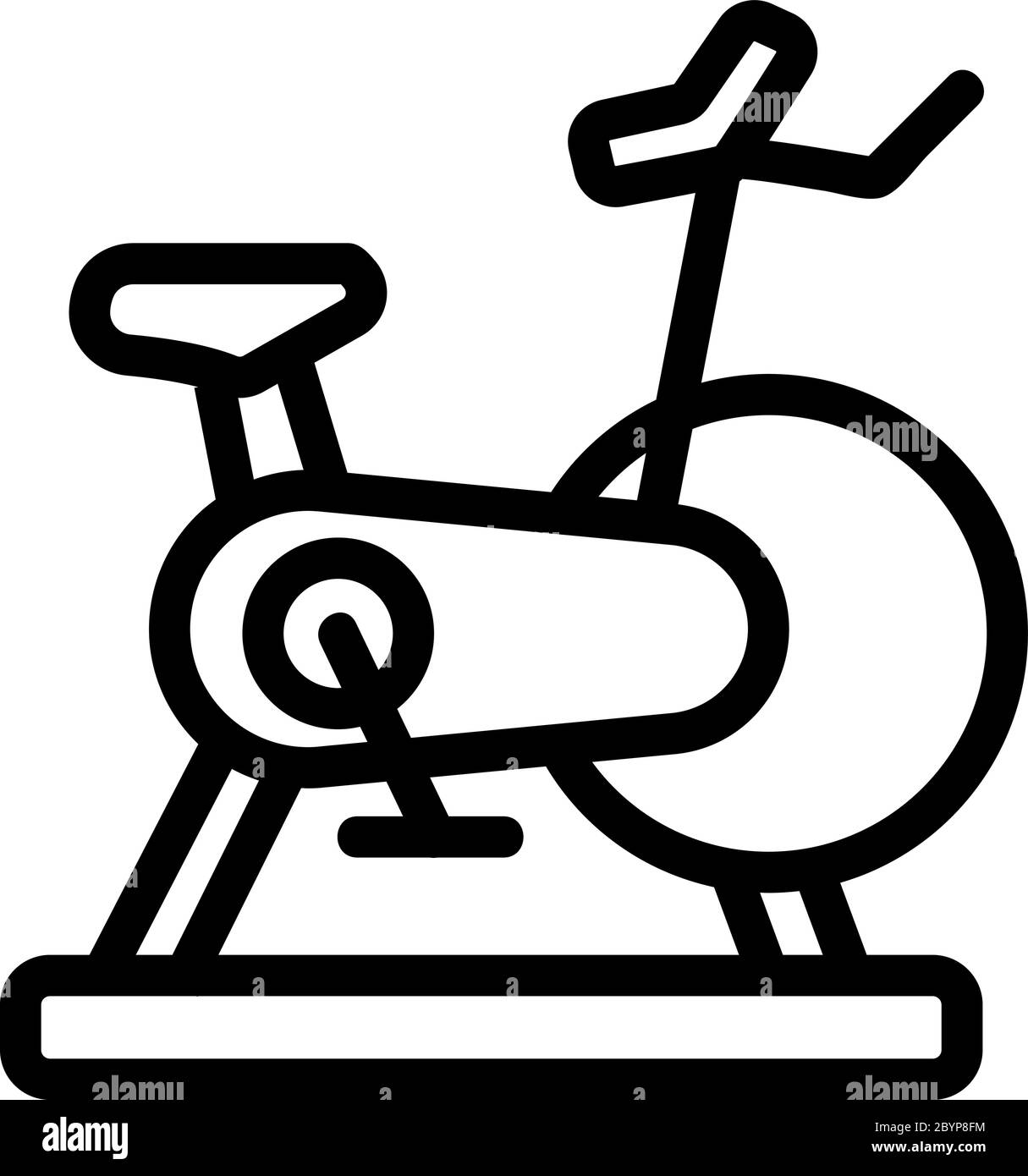 exercise bike fitness sport tool icon vector outline illustration Stock ...