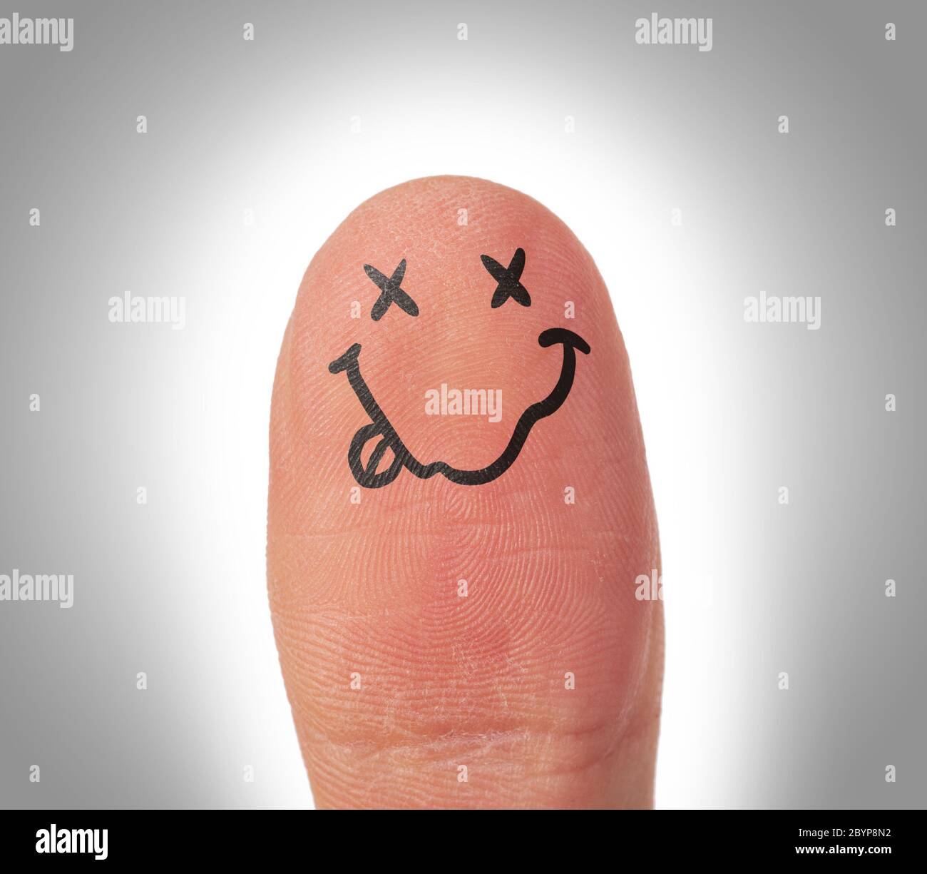 Female thumbs with smile face on the finger Stock Photo - Alamy