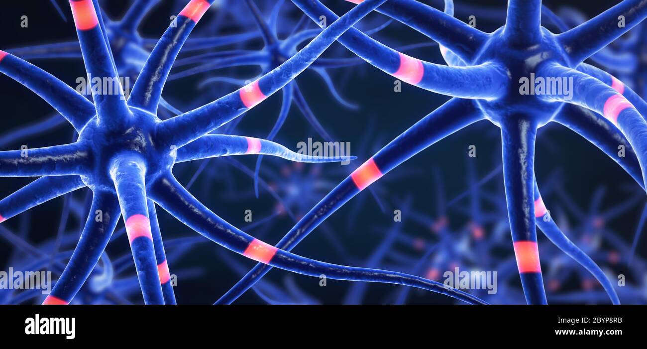 3d illustration of transmitting brain cells Stock Photo - Alamy