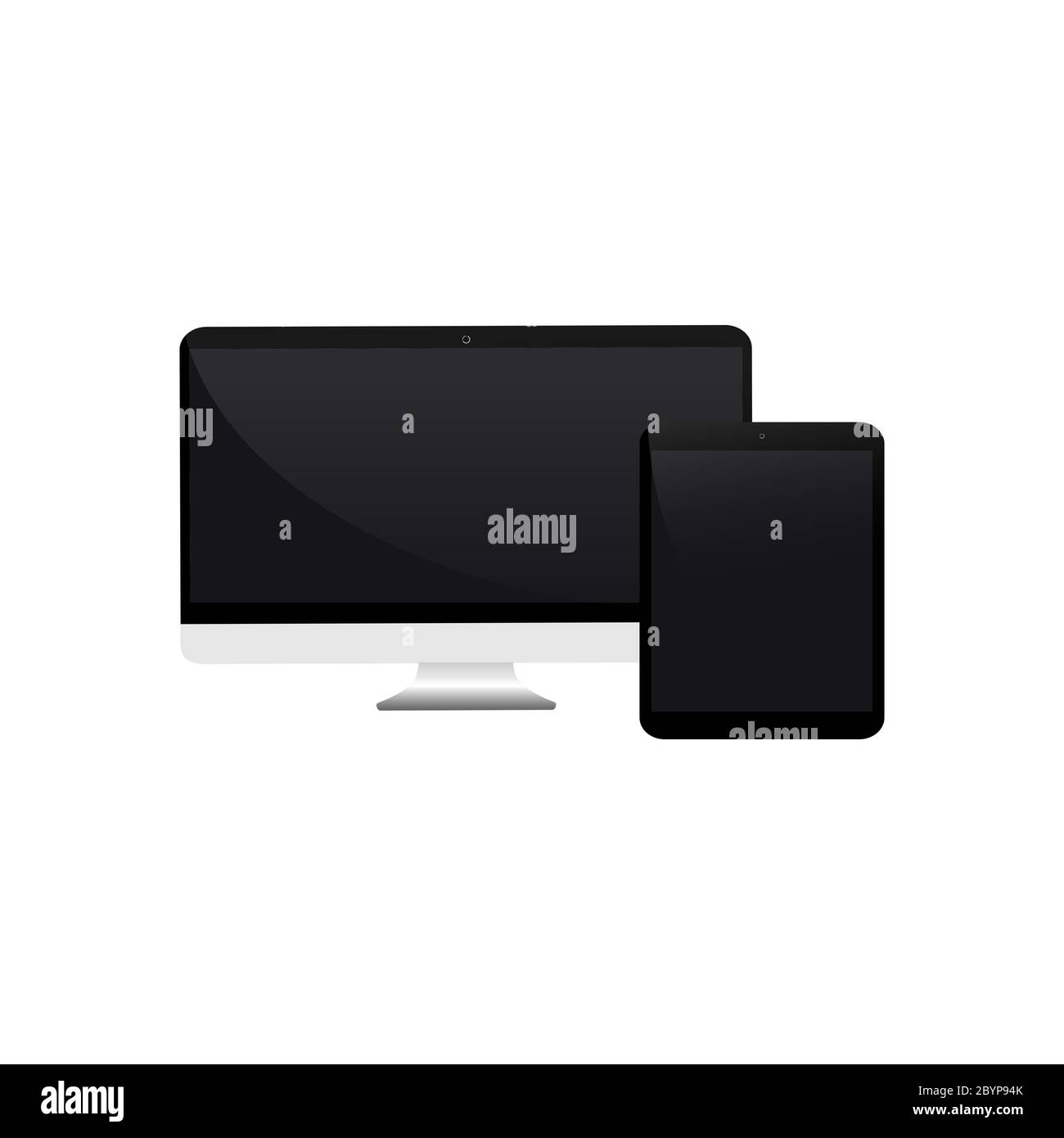Realistic tablet computer, monitor icon on isolated background. New ...