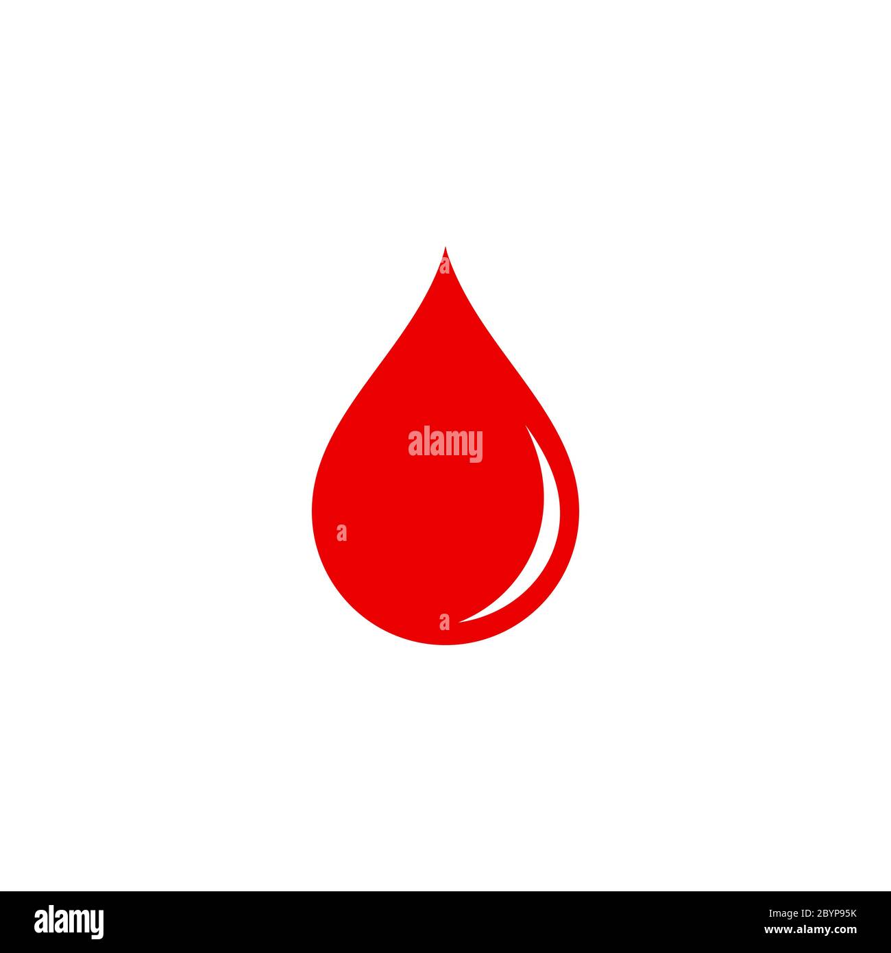 Drop of blood icon on isolated white background. EPS 10 vector Stock ...