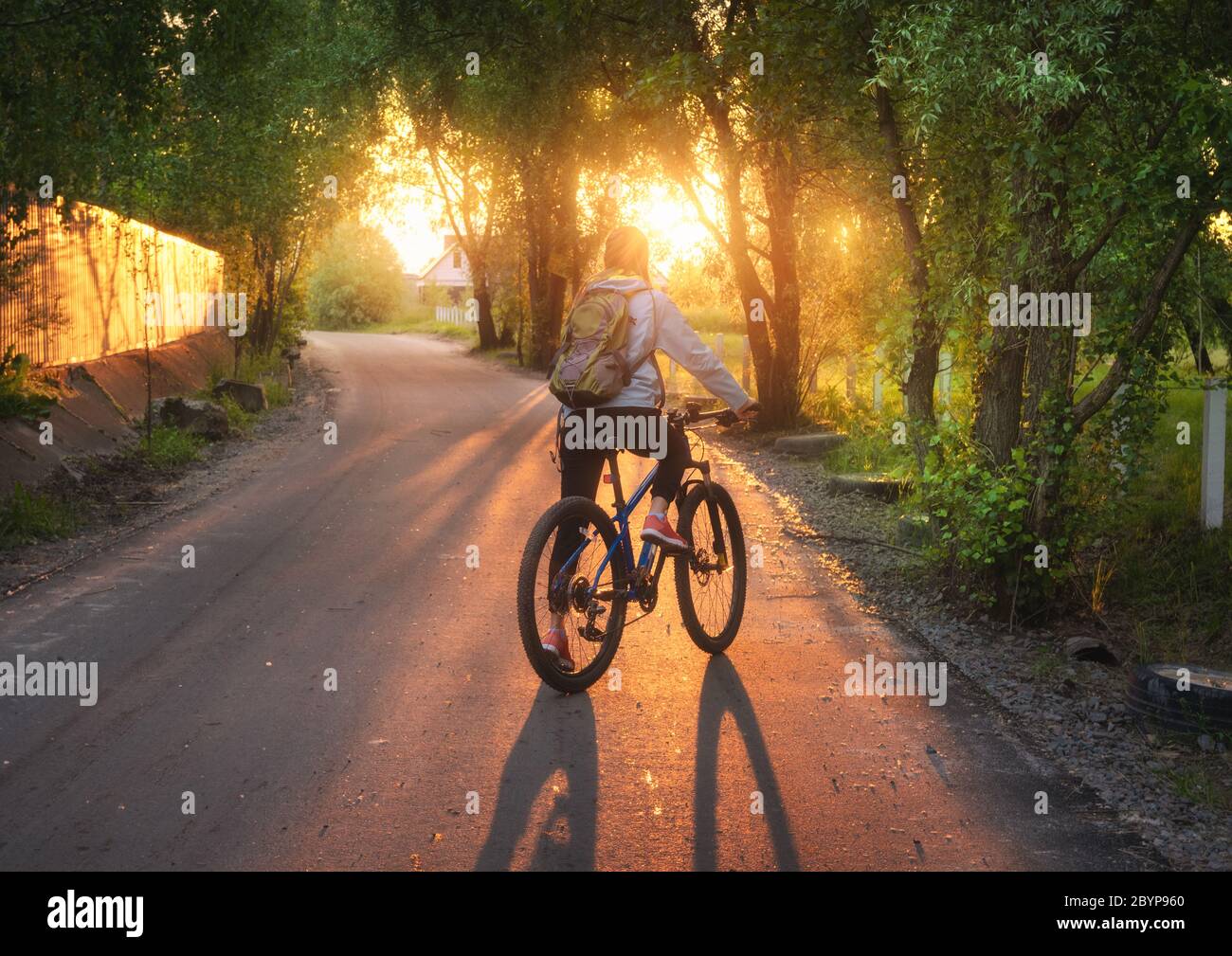 Beautiful girl on a cycle hi-res stock photography and images - Alamy