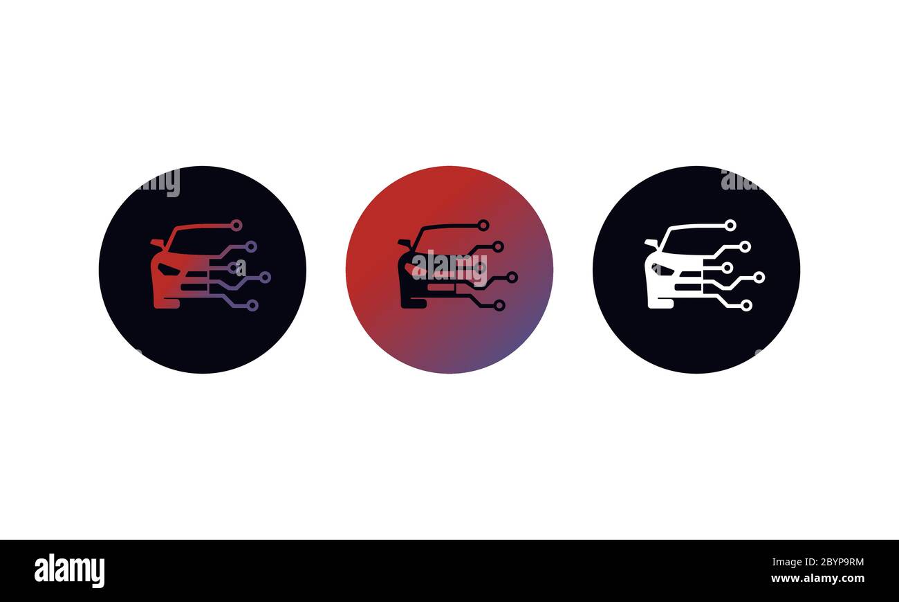 Diagnostics car tech icon set logo template on isolated background. Eps ...