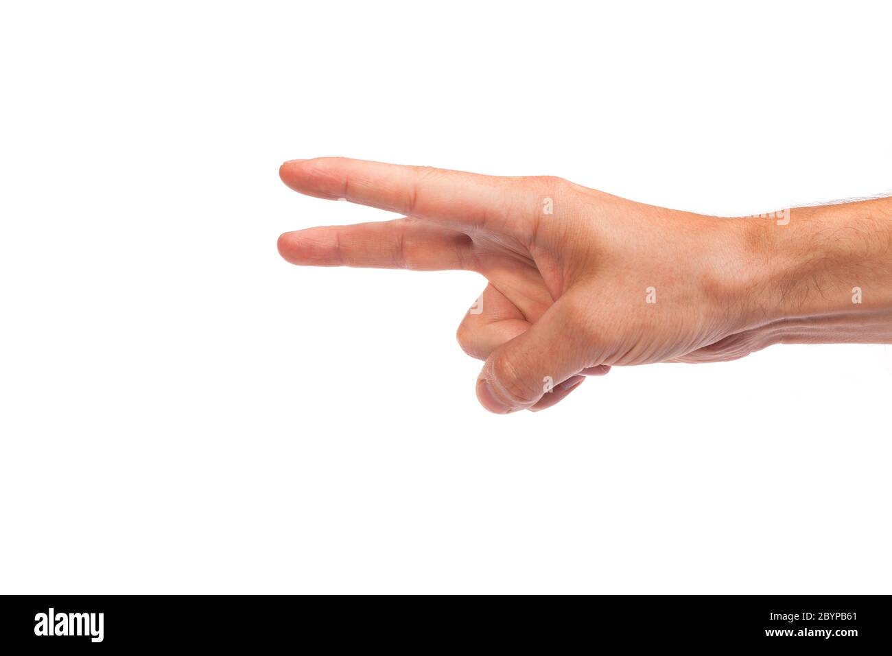 Hand gesture number four closeup isolated on white Stock Photo - Alamy