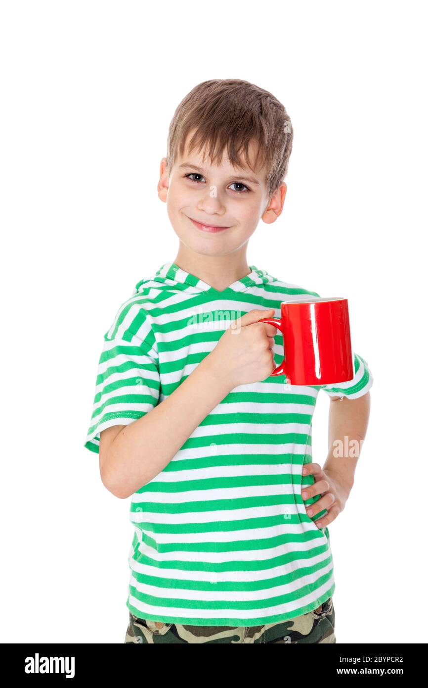 Boy holding cup of water hi-res stock photography and images - Alamy