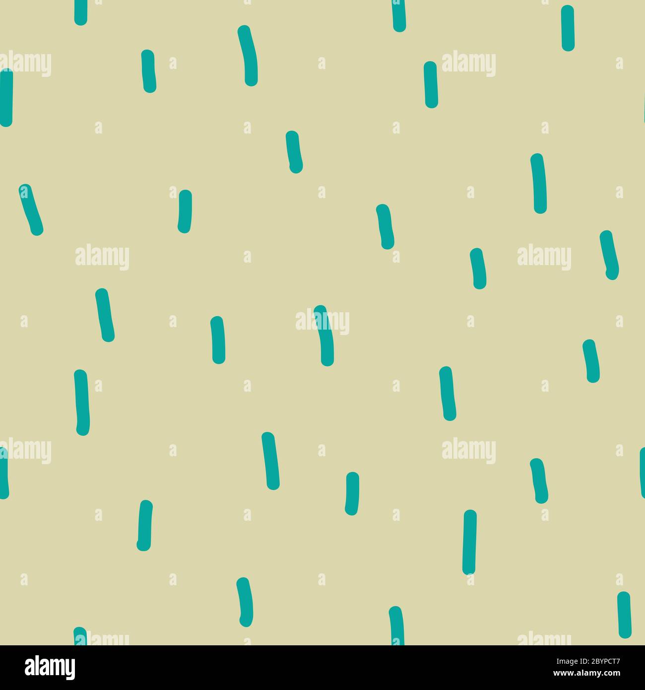 Rain, blue lines on green background hand drawn seamless vector repeat ...
