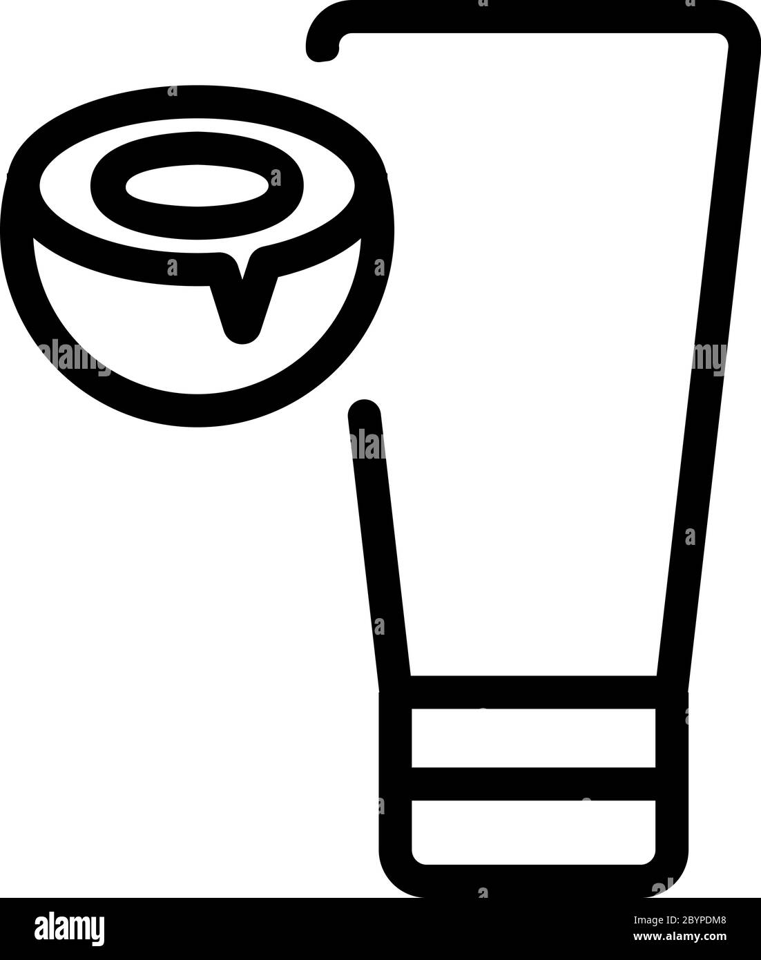 coconut cream tube icon vector outline illustration Stock Vector Image ...