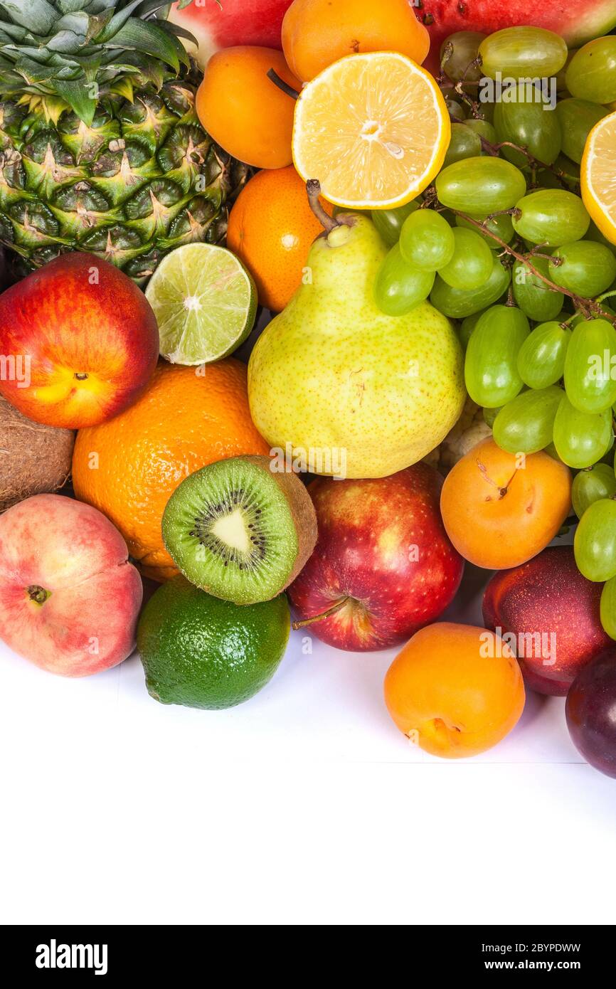Huge group of fresh fruits Stock Photo - Alamy