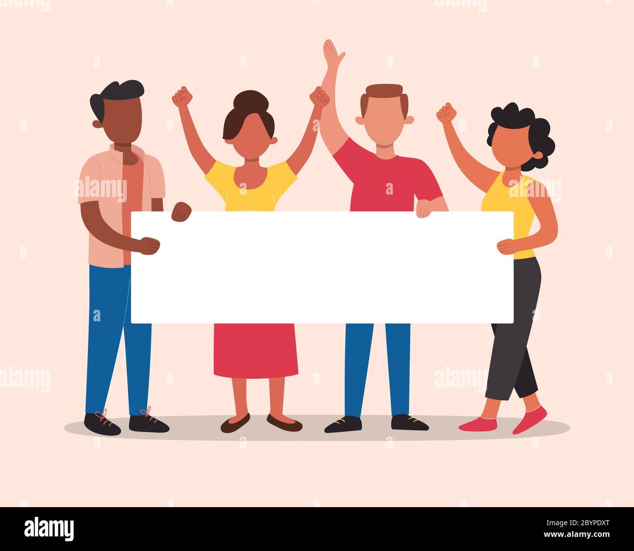 Lives matter banner multiracial hi-res stock photography and images - Alamy