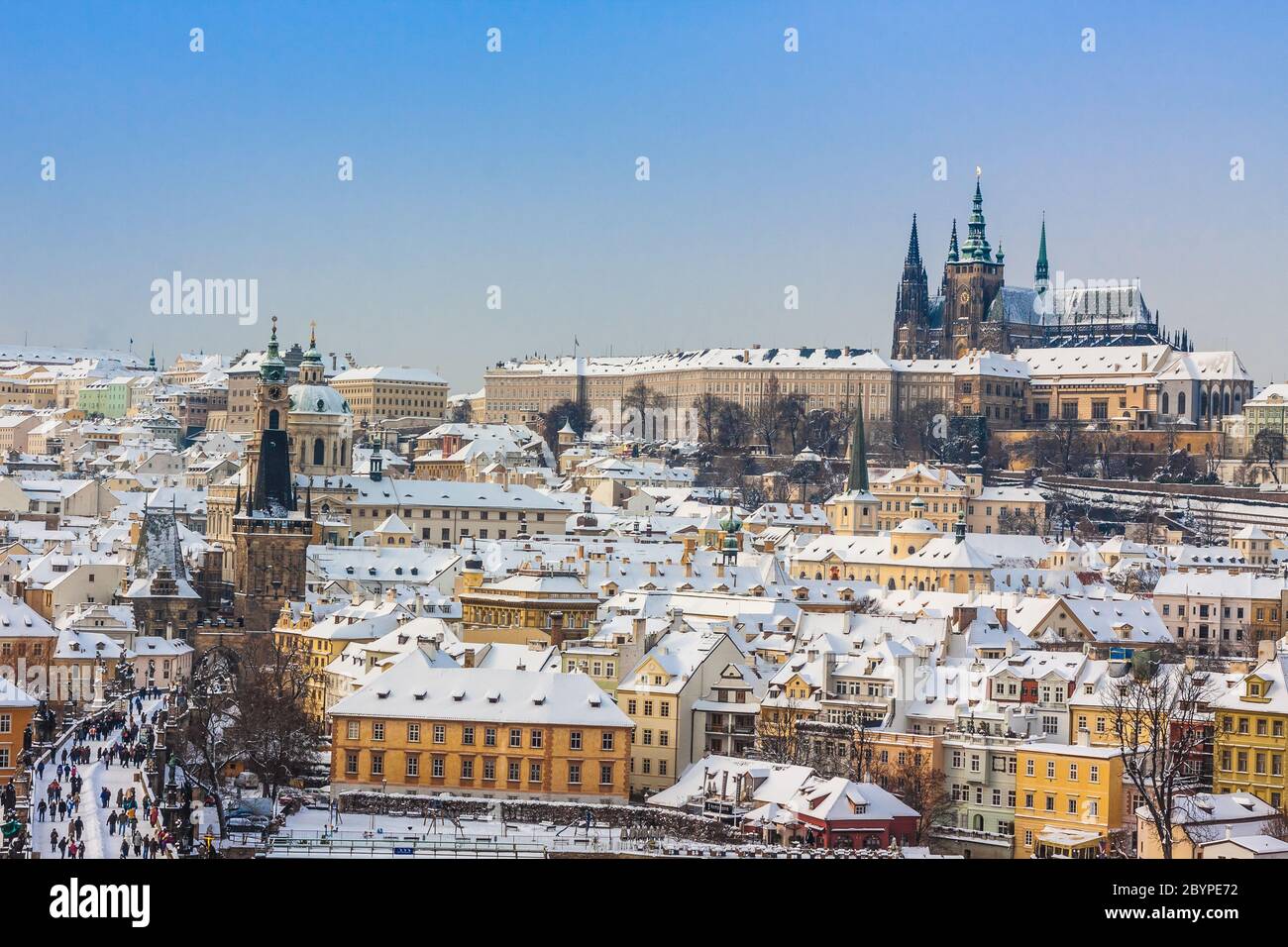 Prague in winter, panorama and cityscape Stock Photo - Alamy