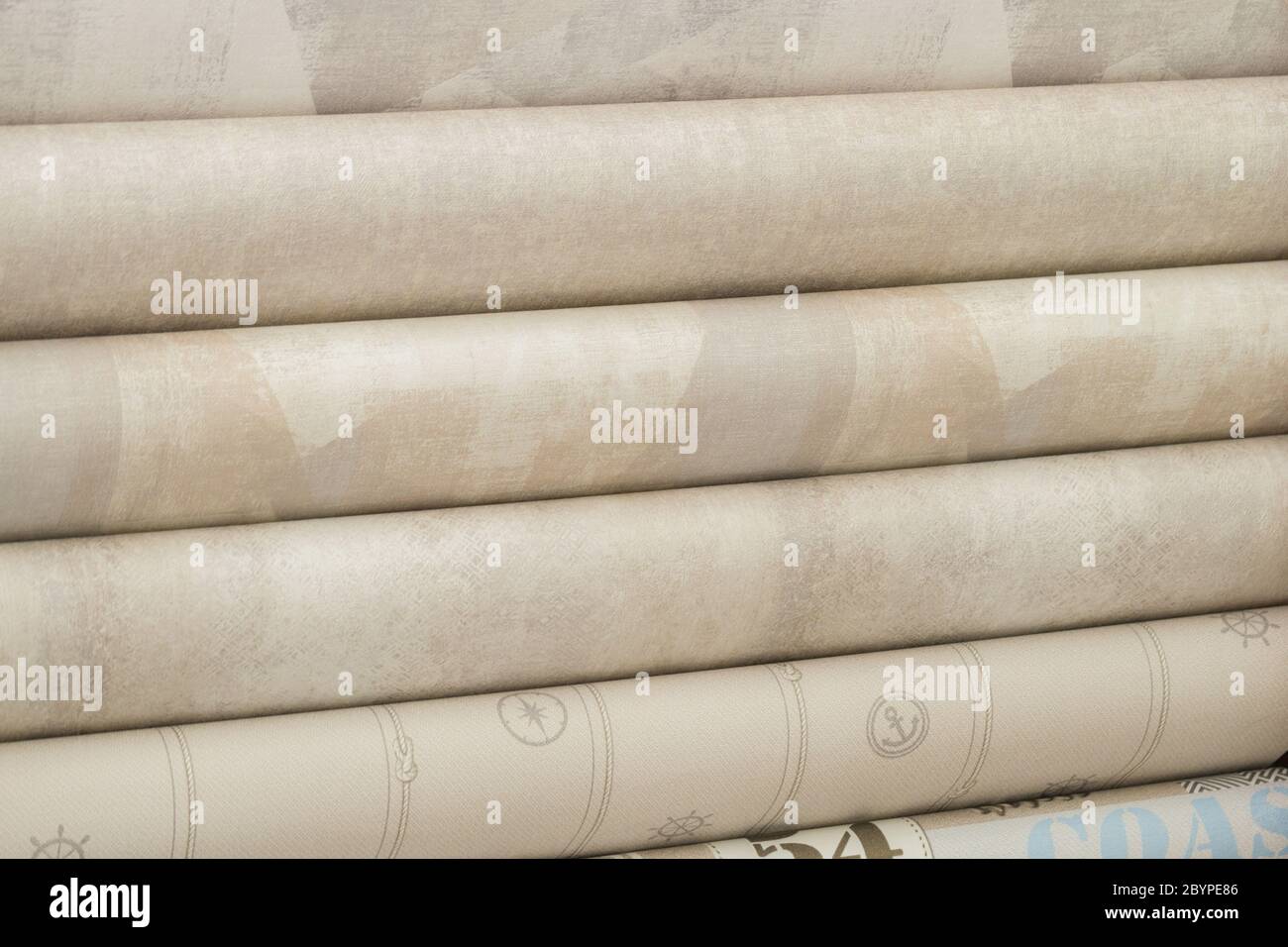 trendy multicolored modern design rolls wallpaper as background Stock ...