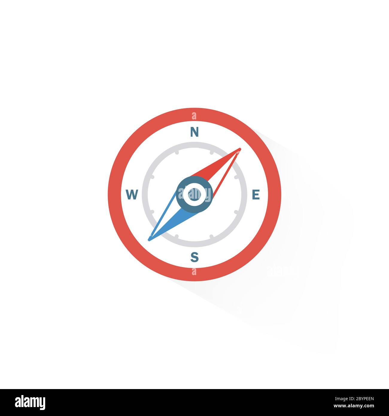 Compass Flat Icon On Isolated White Background Eps 10 Vector Stock Vector Image And Art Alamy