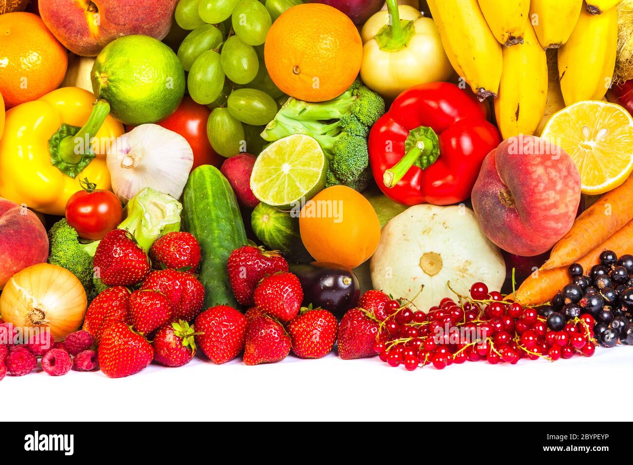 Group of fresh vegetables isolated on white Stock Photo - Alamy