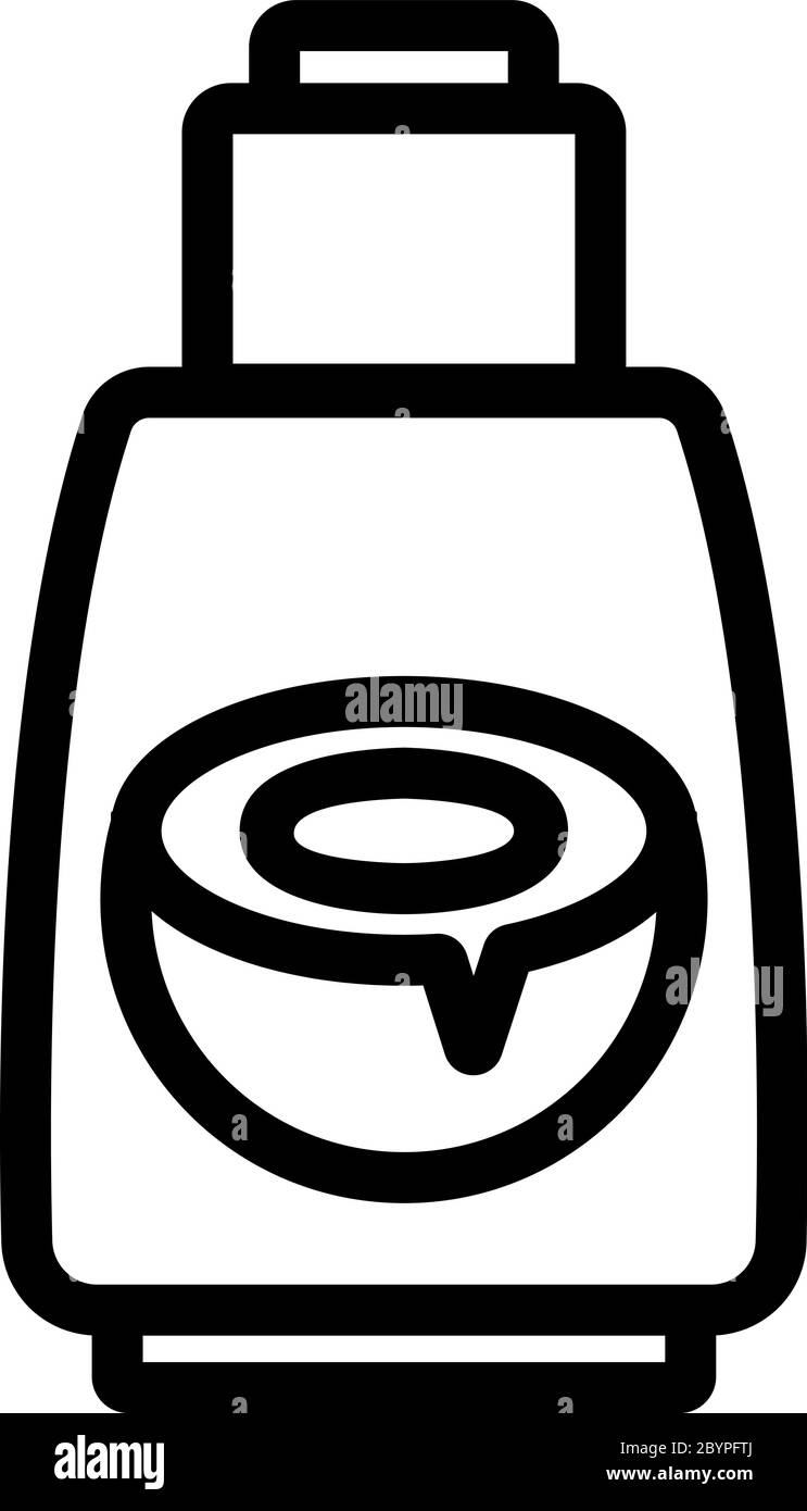 cocnut cosmetic cream icon vector outline illustration Stock Vector ...