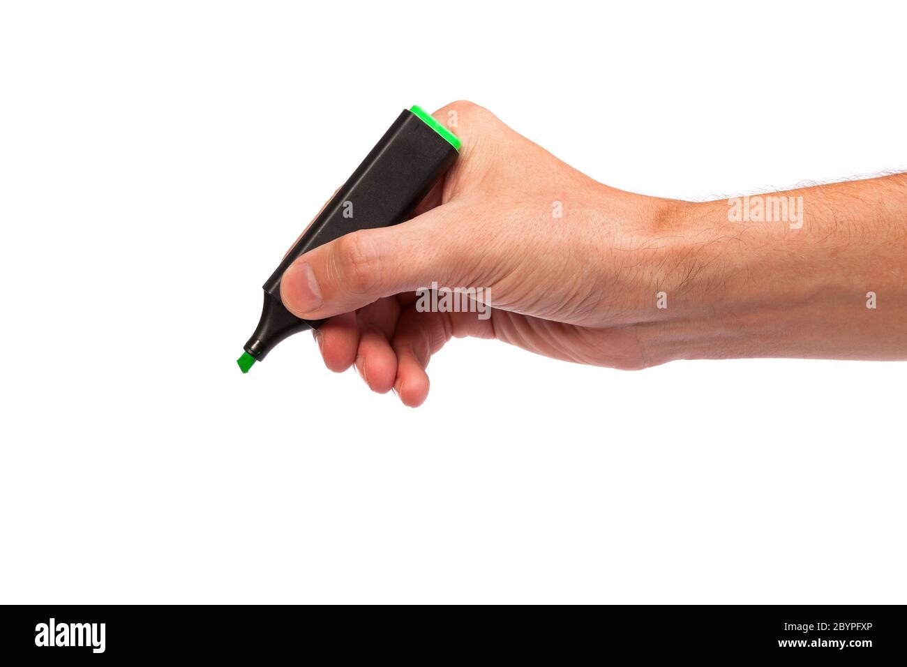 Hand with a marker drawing isolated Stock Photo - Alamy