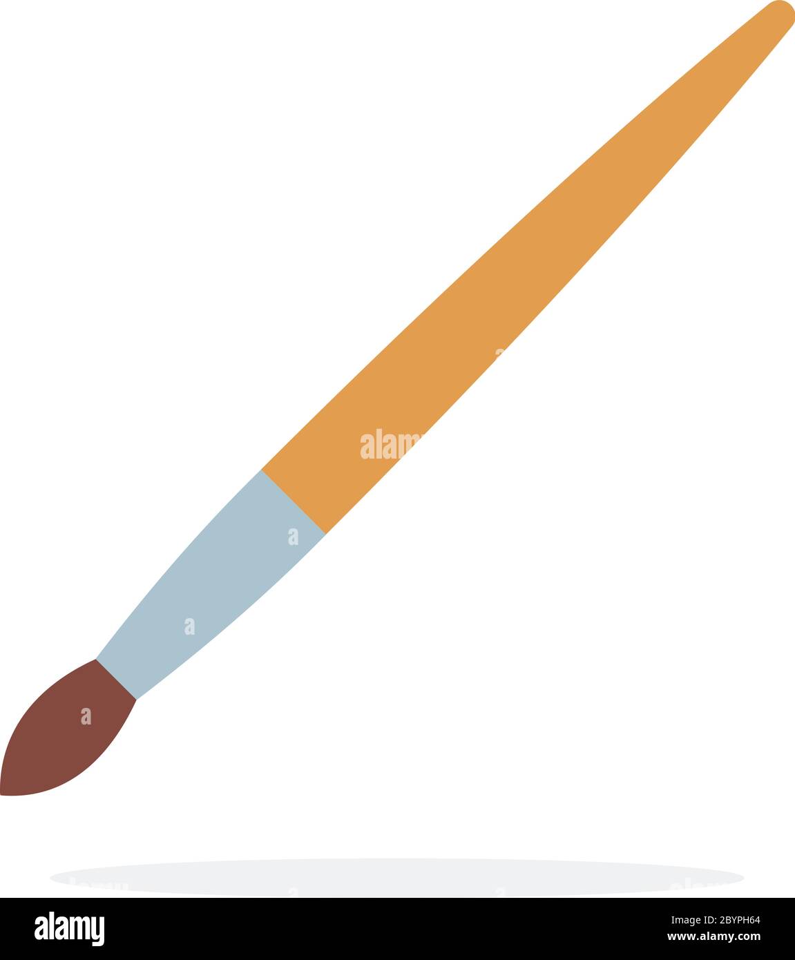 Round brushes for gouache paint vector flat isolated Stock Vector Image ...