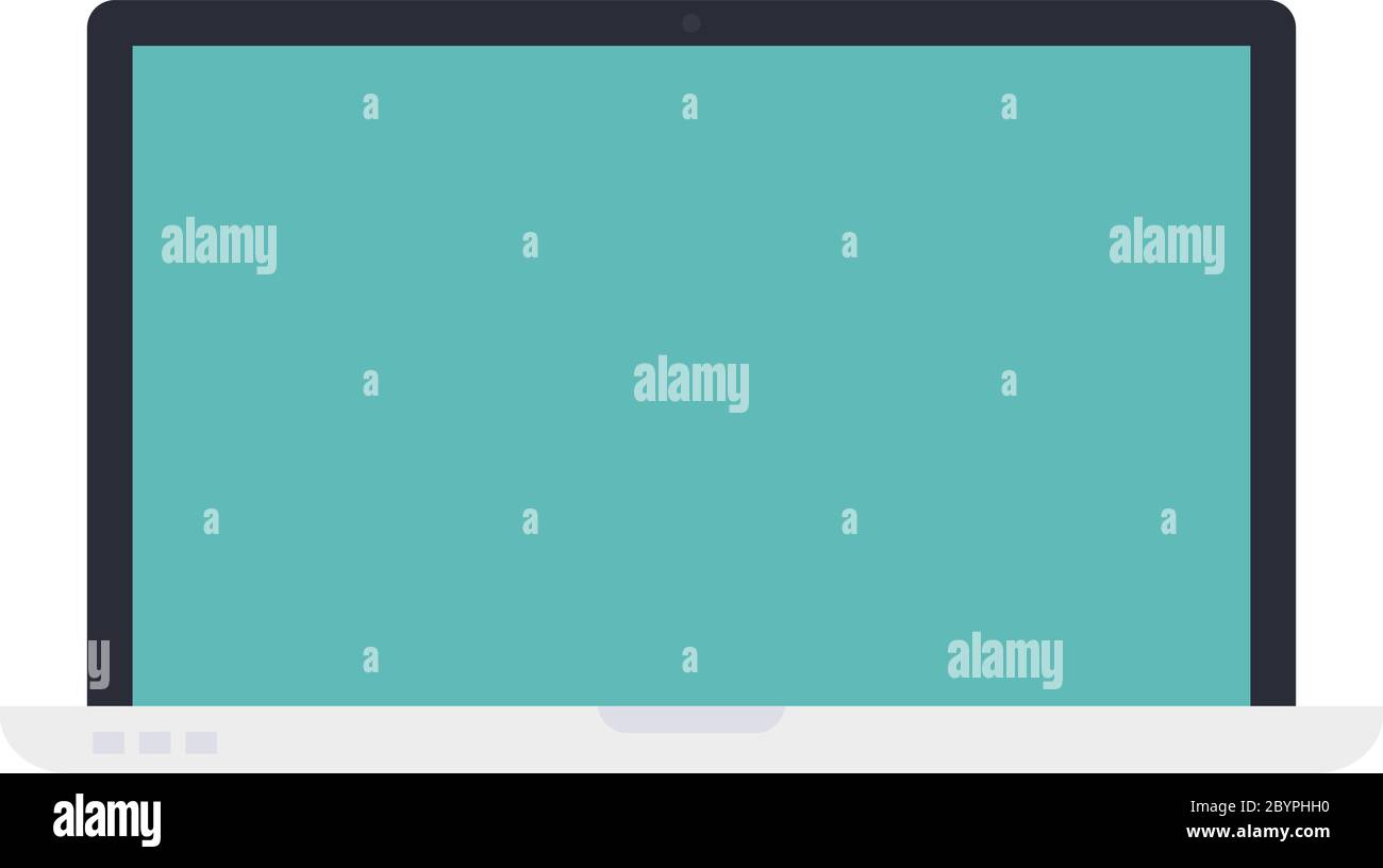 Open laptop vector flat isolated Stock Vector Image & Art - Alamy