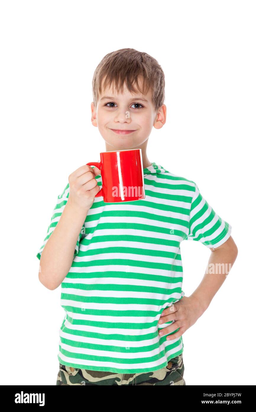 Boy holding cup of water hi-res stock photography and images - Alamy