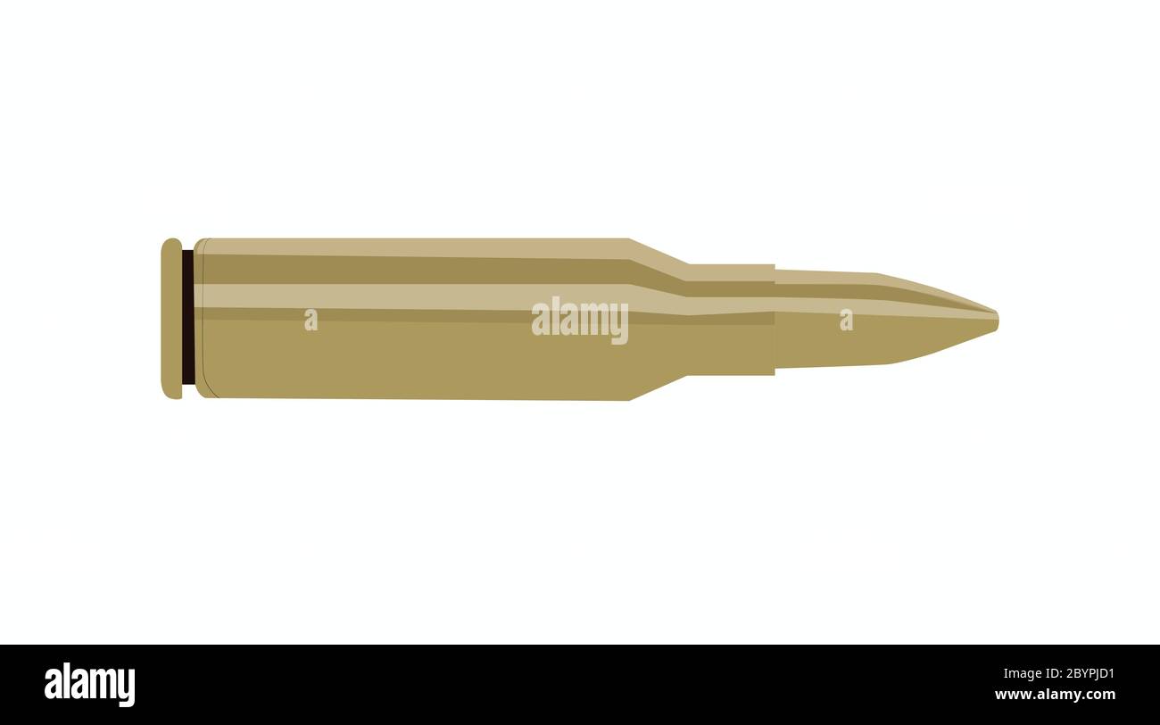 Vector Isolated Illustration of a Bullet Stock Vector Image & Art - Alamy