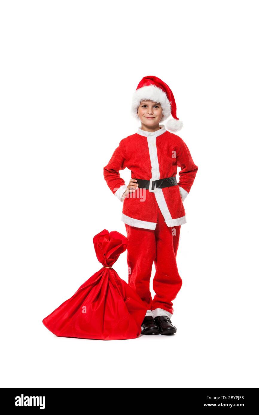 Boy holding a sack Stock Photo - Alamy