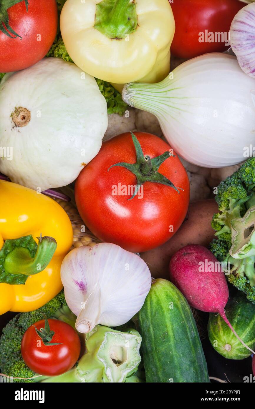 Group of fresh vegetables isolated on white Stock Photo - Alamy