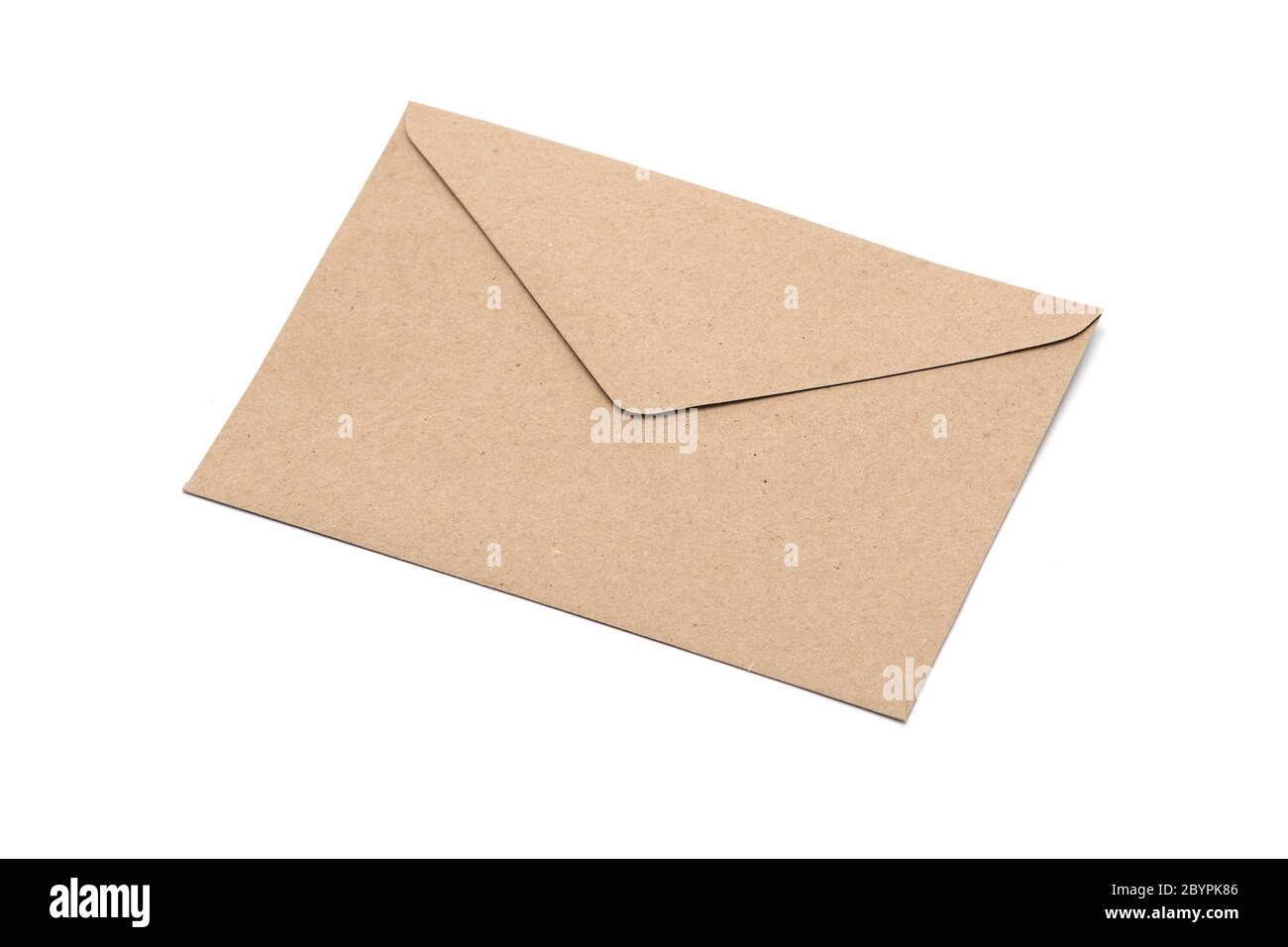 Recycled brown paper craft envelope isolated on white background Stock ...