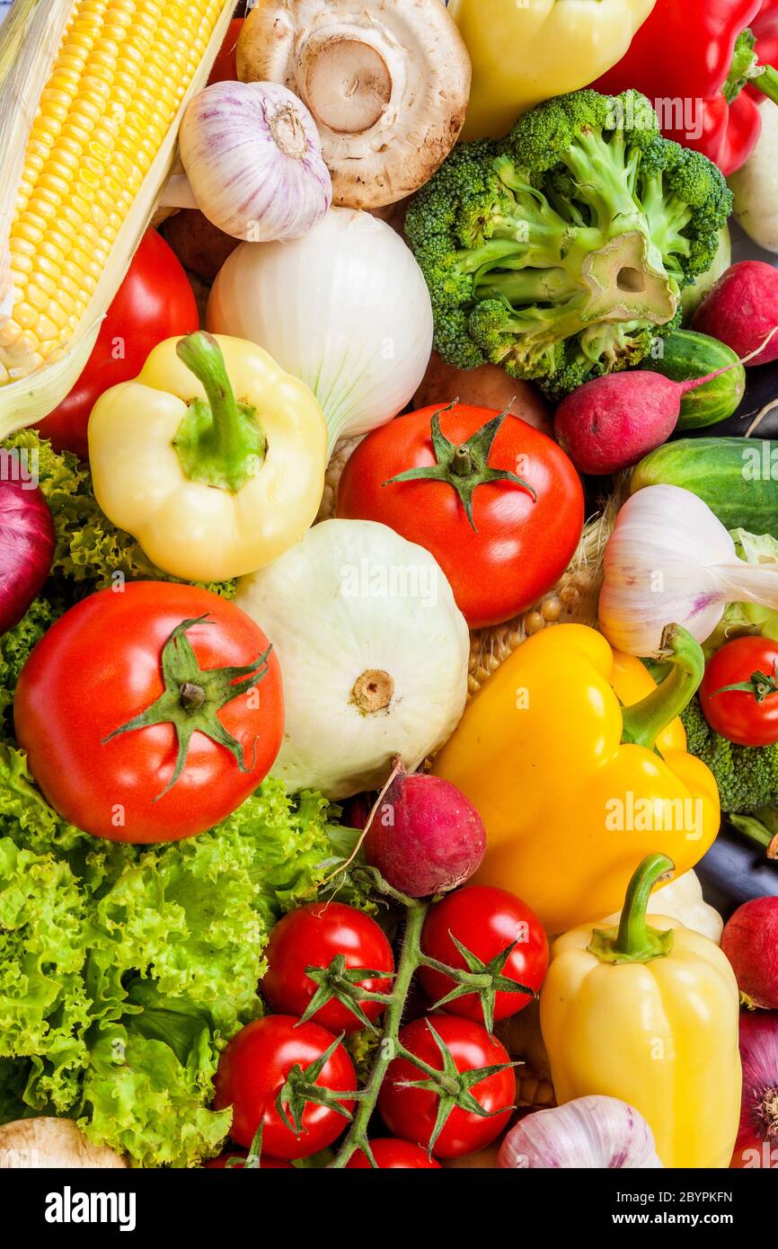 Group of fresh vegetables isolated on white Stock Photo - Alamy