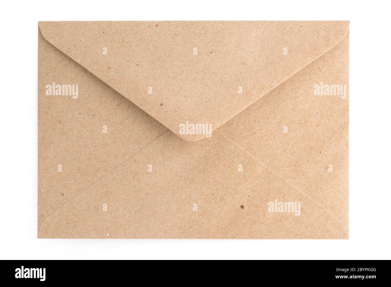 Recycled brown paper craft envelope isolated on white background Stock ...