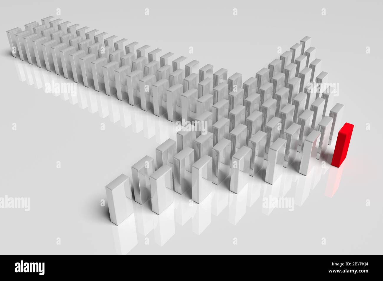 Illustration of leader leads the team forward. Business concepts. 3d ...