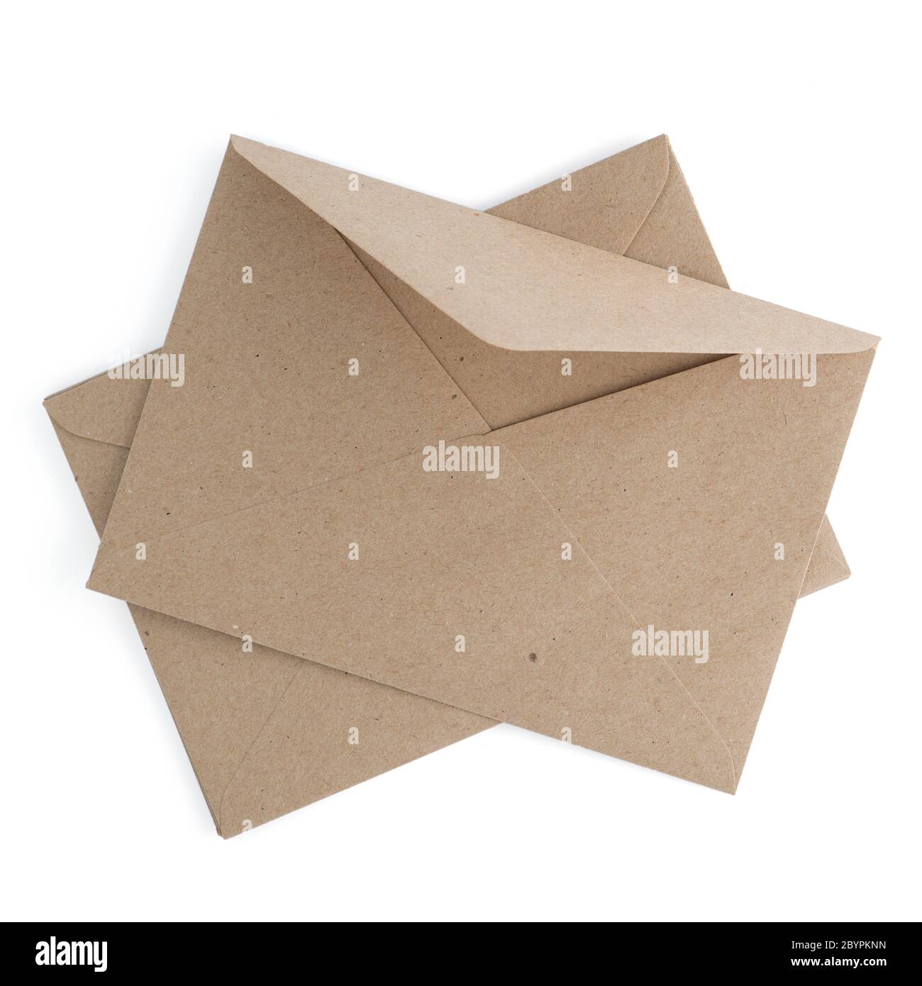 Recycled brown paper craft envelope isolated on white background Stock ...