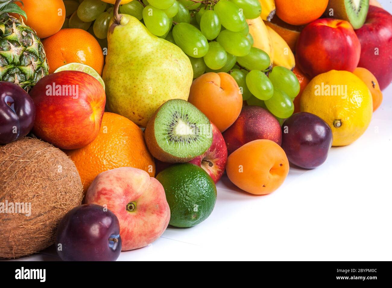 Huge group of fresh fruits Stock Photo - Alamy
