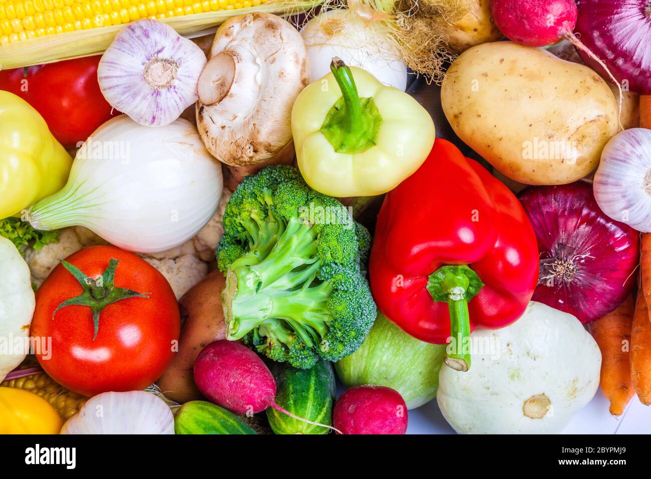 Group of fresh vegetables isolated on white Stock Photo - Alamy