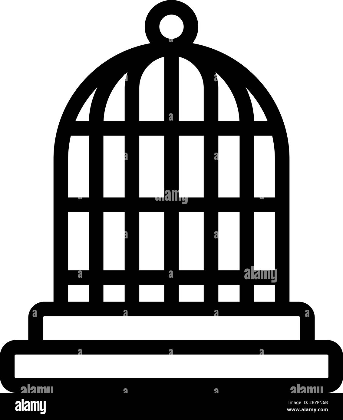 antique bird cage icon vector outline illustration Stock Vector Image ...
