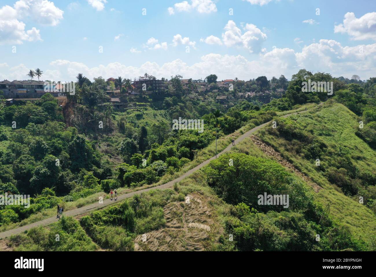 Viewpoint from Ubud Bali Camphuan Ridge walk in indonesia Stock Photo ...