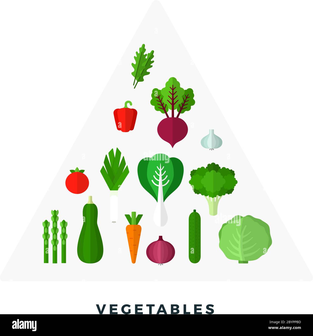 Pyramid of vegetables vector flat isolated Stock Vector Image & Art - Alamy