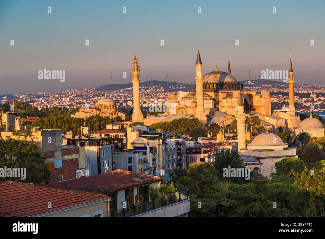 Hagia Sophia, the monument most famous of Istanbul - Turkey Stock Photo ...