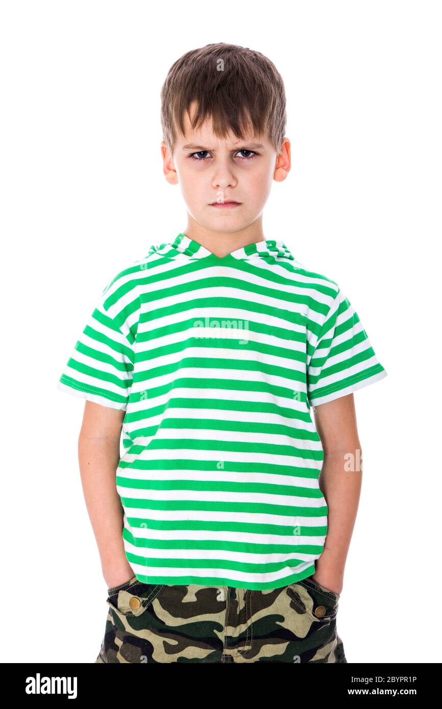 Cute boy anger Stock Photo - Alamy