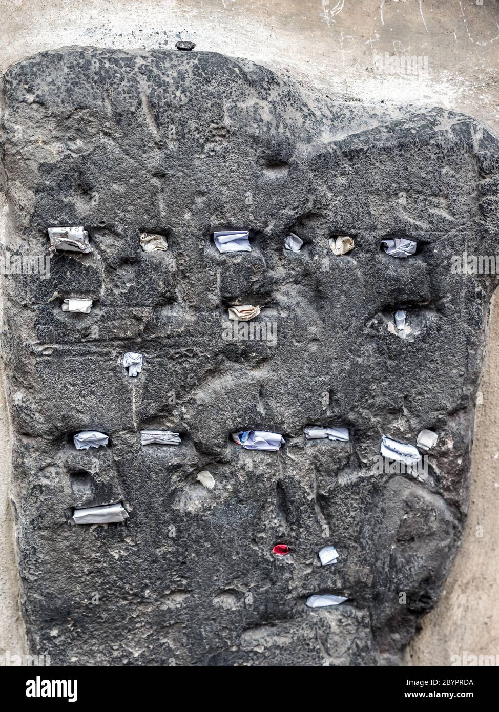 Fragment of Gothic Jewish tombstones with prayer sheets - old Jewish ...