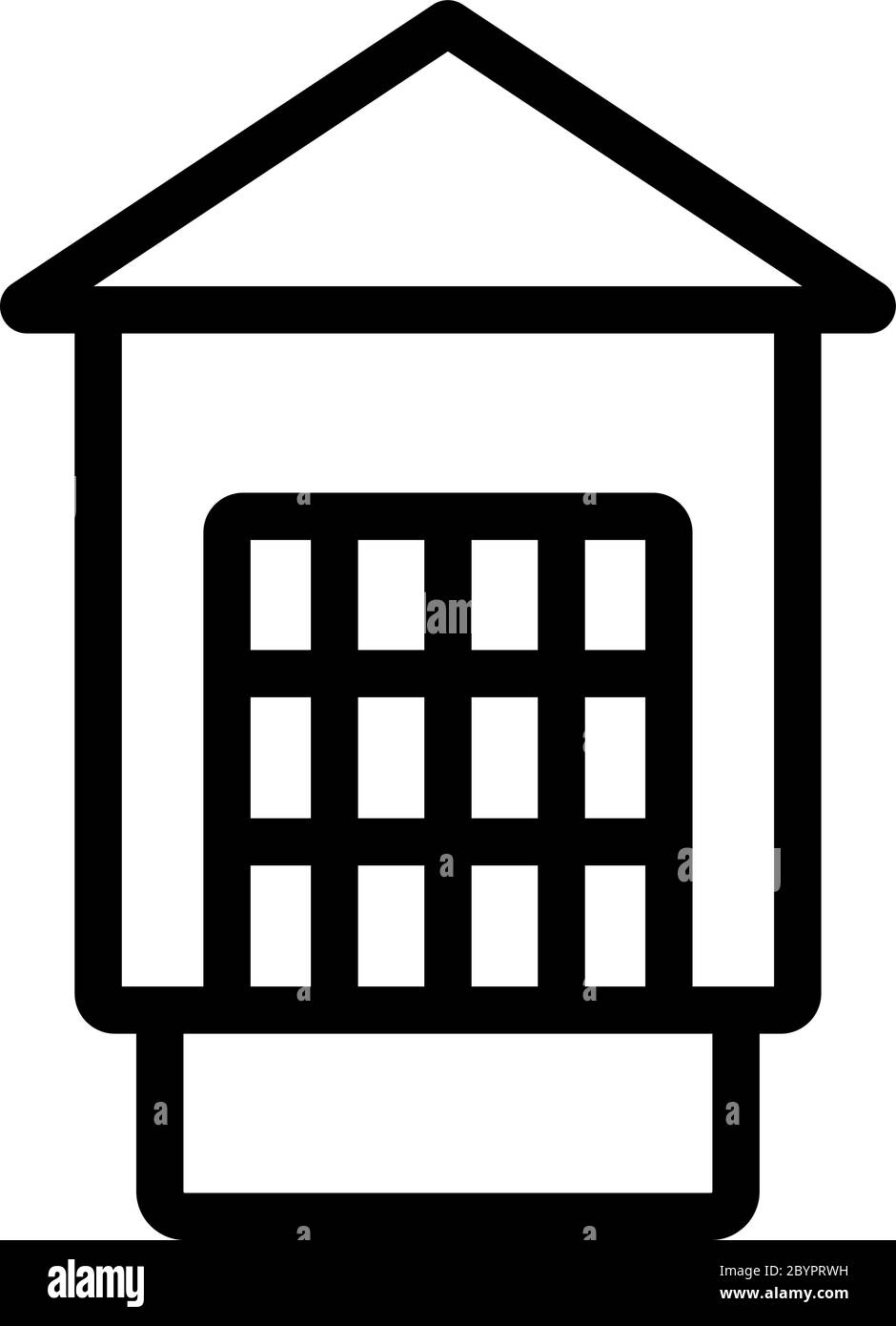 cage for domestic animal icon vector outline illustration Stock Vector ...